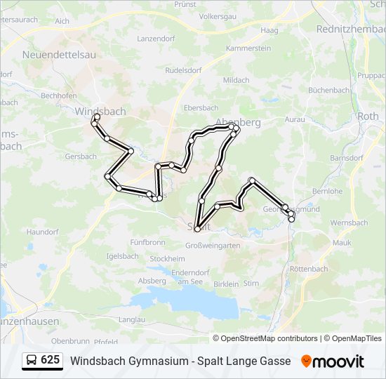 625 Route: Schedules, Stops & Maps - Georgensgmünd (Updated)