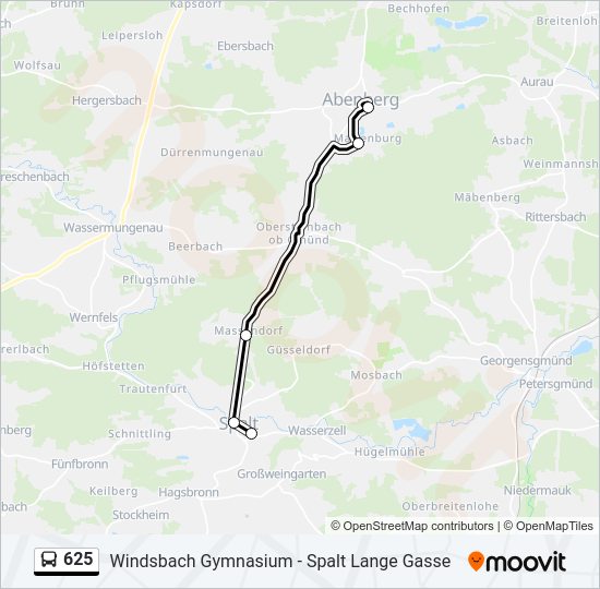 625 Route: Schedules, Stops & Maps - Abenberg-Massendorf-Spalt Lg (Updated)