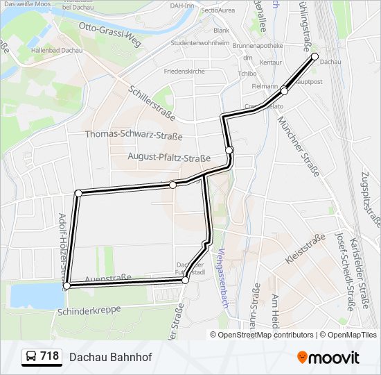 718 Route: Schedules, Stops & Maps - Dachau Bahnhof (Updated)