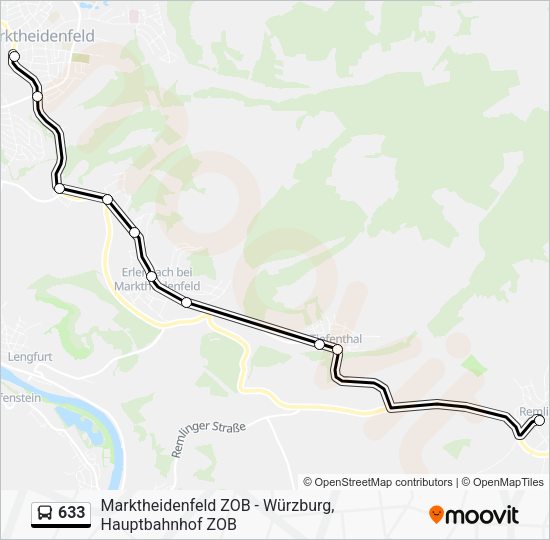 633 Route: Schedules, Stops & Maps - Kreuzwertheim\N Neue Schule (Updated)