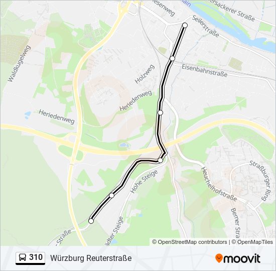 310 Route: Schedules, Stops & Maps - Würzburg Reuterstraße (Updated)