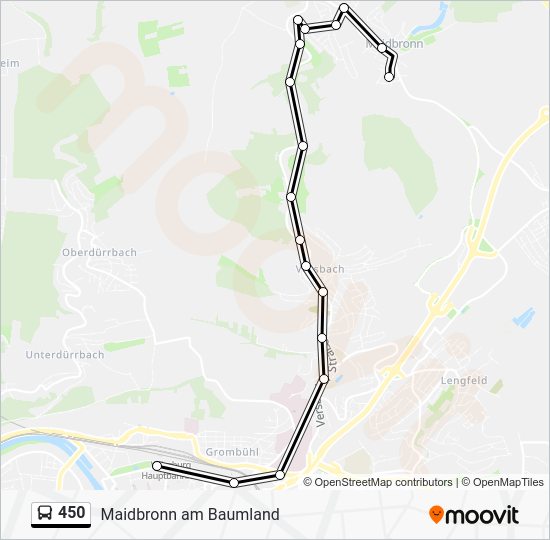 450 Route: Schedules, Stops & Maps - Maidbronn am Baumland (Updated)