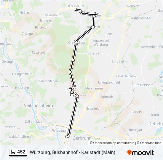 452 Route: Schedules, Stops & Maps - Würzburg Frauenlandplatz (Updated)