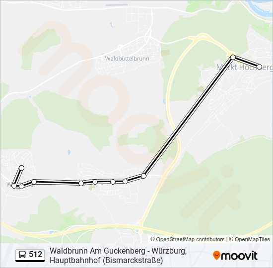 512 Route: Schedules, Stops & Maps - Waldbrunn am Guckenberg (Updated)