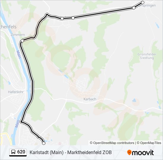 620 Route: Schedules, Stops & Maps - Marktheidenfeld Äußerer Ring (Updated)