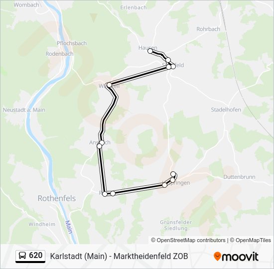 620 Route: Schedules, Stops & Maps - Urspringen Grundschule (Updated)