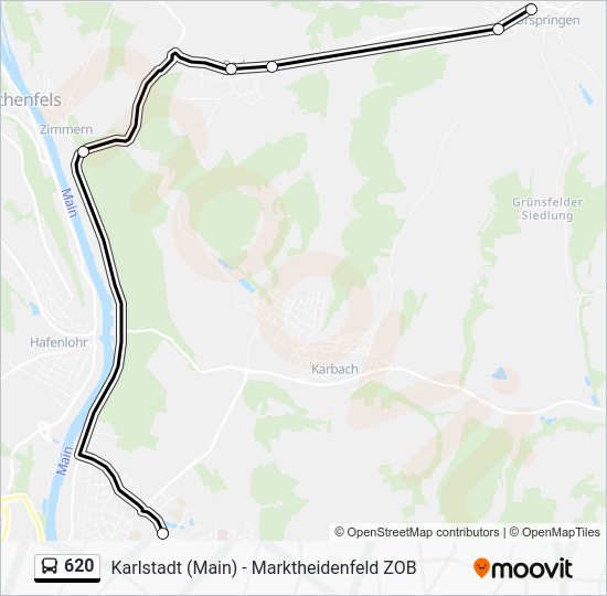620 Route: Schedules, Stops & Maps - Marktheidenfeld Äußerer Ring (Updated)
