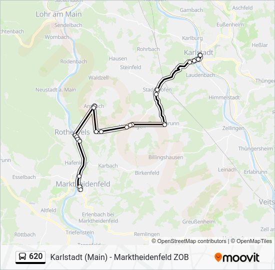 620 Route: Schedules, Stops & Maps - Marktheidenfeld Rufbus (Updated)