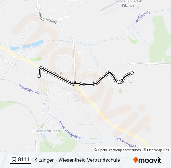 8111 Route: Schedules, Stops & Maps - Vs Kitzingen Siedlung (Updated)