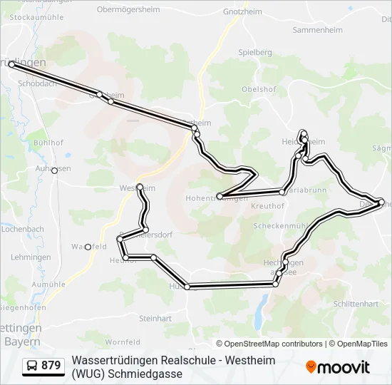 879 Route: Schedules, Stops & Maps - Westheim (Wug) Schmiedgasse (Updated)