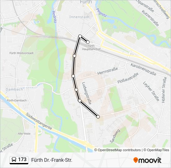 173 Route: Schedules, Stops & Maps - Fürth Dr.-Frank-Str. (Updated)