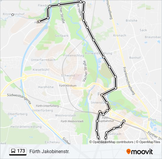 173 Route: Schedules, Stops & Maps - Fürth Jakobinenstr. (Updated)