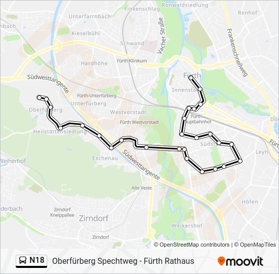 n18 Route: Schedules, Stops & Maps - Rathaus (Updated)