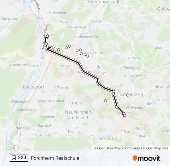 223 Route: Schedules, Stops & Maps - Forchheim Realschule (Updated)