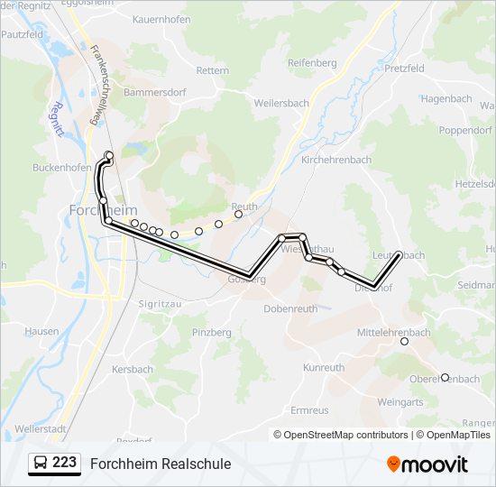 223 Route: Schedules, Stops & Maps - Forchheim Realschule (Updated)