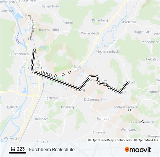 223 Route: Schedules, Stops & Maps - Forchheim Realschule (Updated)