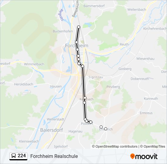 224 Route: Schedules, Stops & Maps - Forchheim Realschule (Updated)