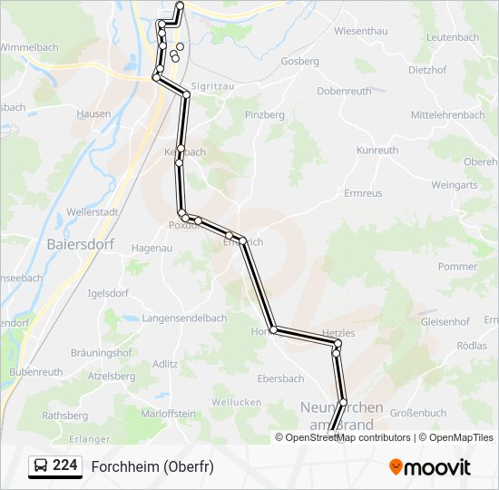 224 Route: Schedules, Stops & Maps - Forchheim (Oberfr) (Updated)
