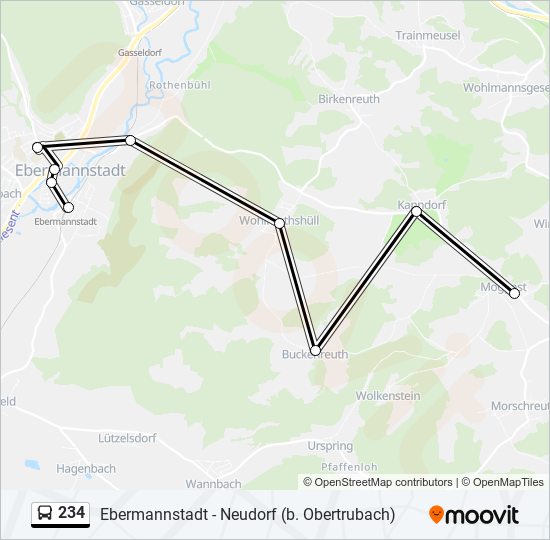 234 Route: Schedules, Stops & Maps - Moggast (Updated)