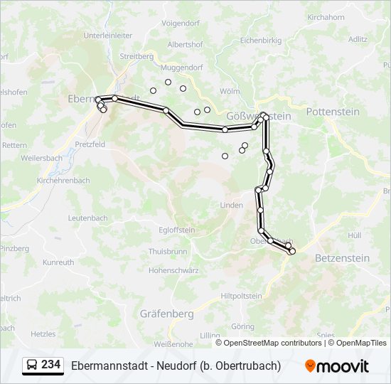 234 Route: Schedules, Stops & Maps - Neudorf B. Obertrubach (Updated)