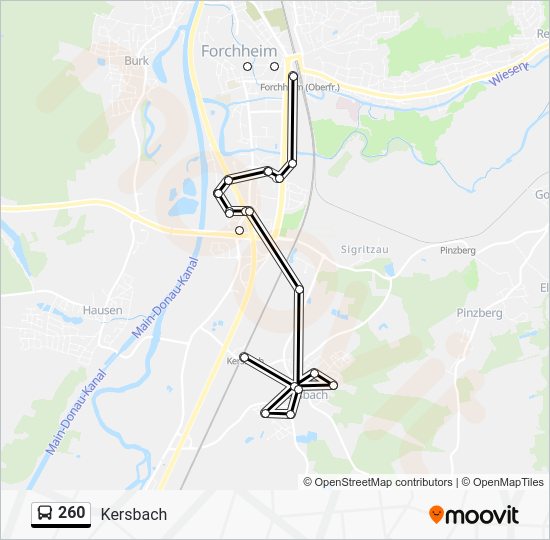 260 Route: Schedules, Stops & Maps - Kersbach (Updated)