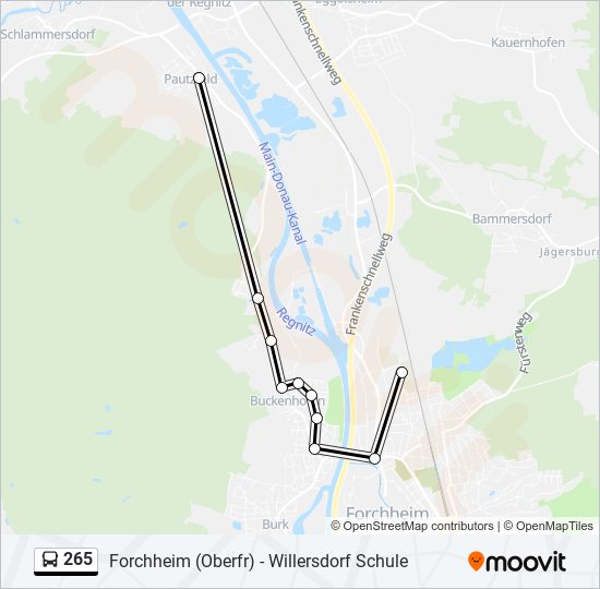 265 Route: Schedules, Stops & Maps - Pautzfeld (Updated)