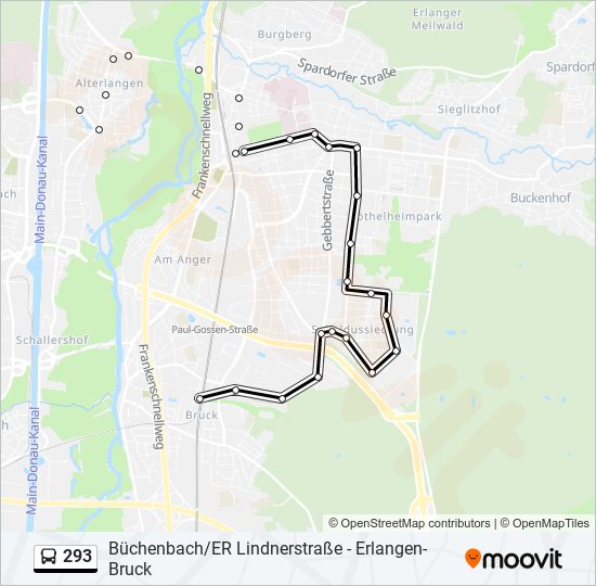 293 Route: Schedules, Stops & Maps - Erlangen-Bruck (Updated)