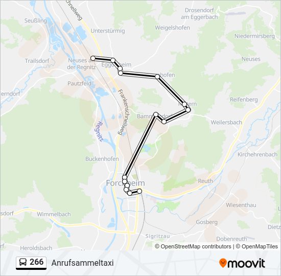266 Route: Schedules, Stops & Maps - Anrufsammeltaxi (Updated)