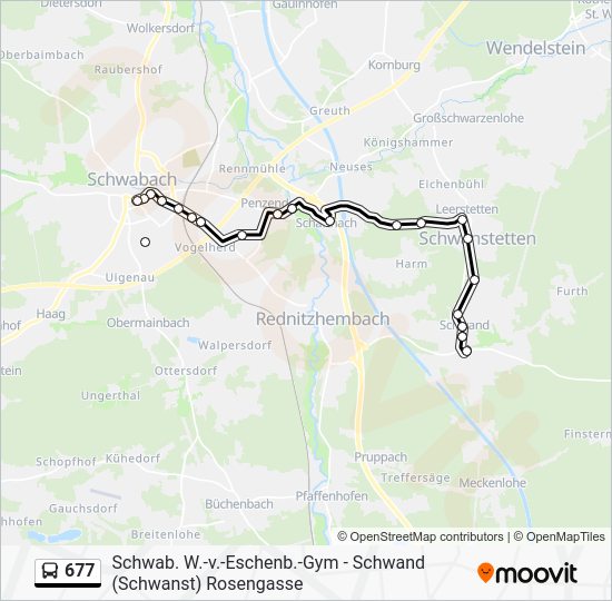 677 Route: Fahrpläne, Haltestellen & Karten - Schwand (Schwanst ...