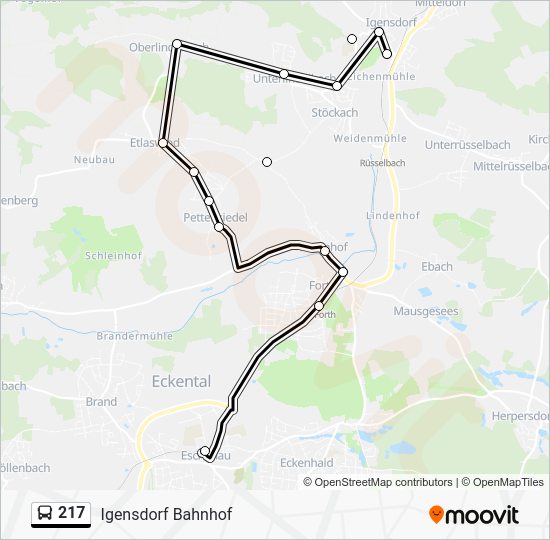 217 Route: Schedules, Stops & Maps - Igensdorf Bahnhof (Updated)