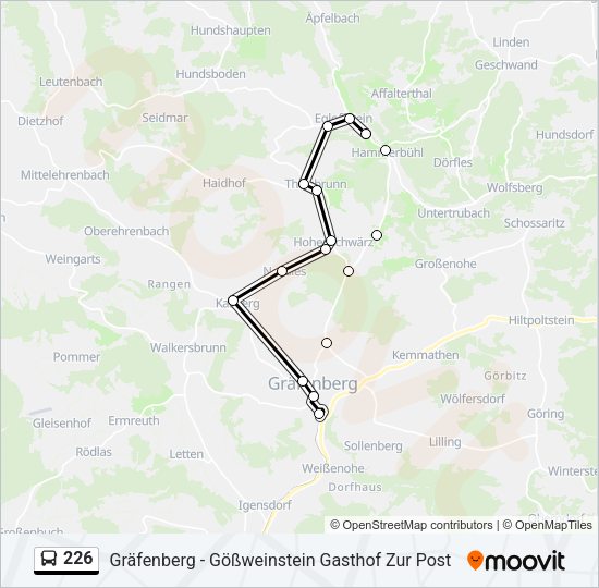 226 Route: Schedules, Stops & Maps - Egloffstein Busbahnhof (Updated)
