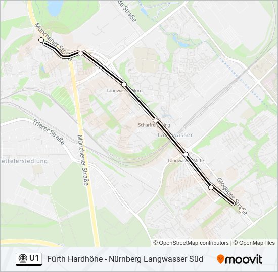 u1 Route: Schedules, Stops & Maps - Nürnberg Bauernfeindstr. (Updated)