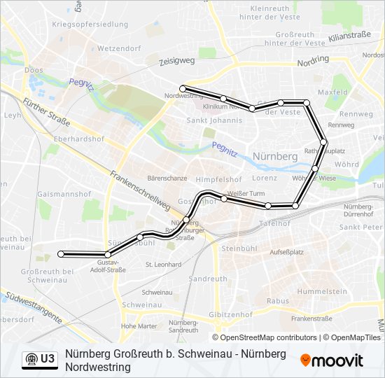u3 Route: Fahrpläne, Haltestellen & Karten - Nordwestring (Aktualisiert)