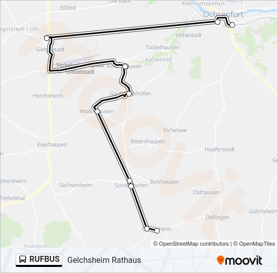 RUFBUS Route: Schedules, Stops & Maps - Gelchsheim Rathaus (Updated)