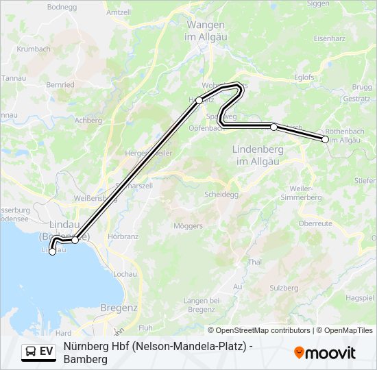 EV Route: Schedules, Stops & Maps - Lindau-Insel (Updated)