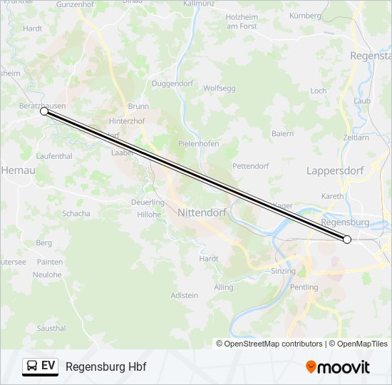 ev Route: Schedules, Stops & Maps - Regensburg Hbf (Updated)