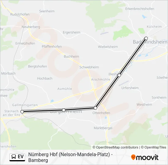 EV Route: Schedules, Stops & Maps - Bad Windsheim (Updated)