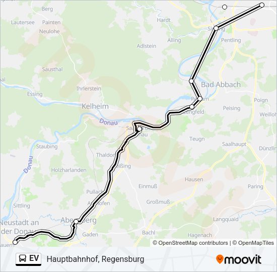 ev Route: Schedules, Stops & Maps - Hauptbahnhof, Regensburg (Updated)
