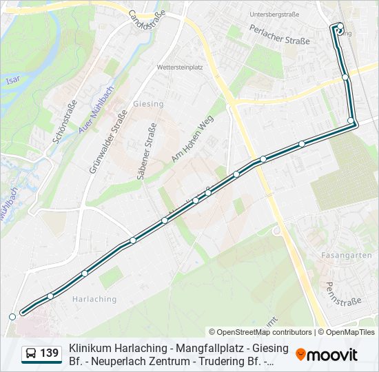 139 Route: Schedules, Stops & Maps - Giesing Bf. U S (Updated)