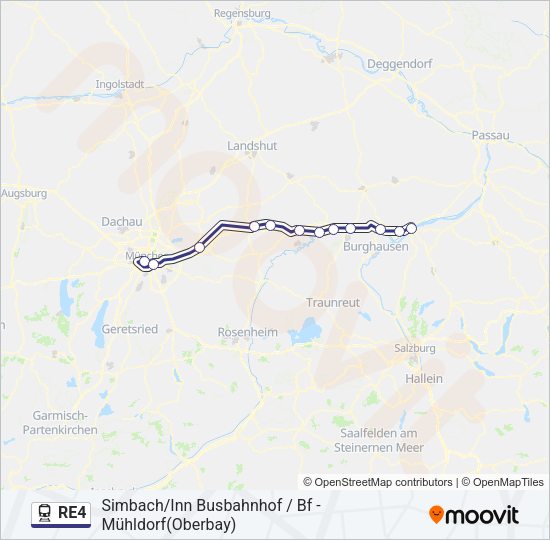 re4 Route: Schedules, Stops & Maps - Simbach/Inn Busbahnhof / Bf (Updated)