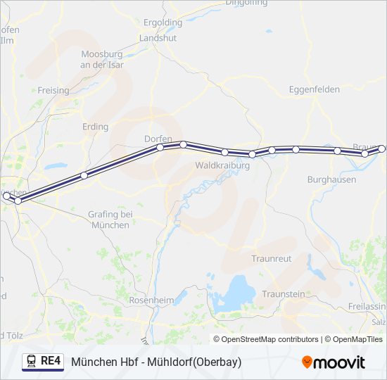 re4 Route: Schedules, Stops & Maps - Simbach(Inn) (Updated)