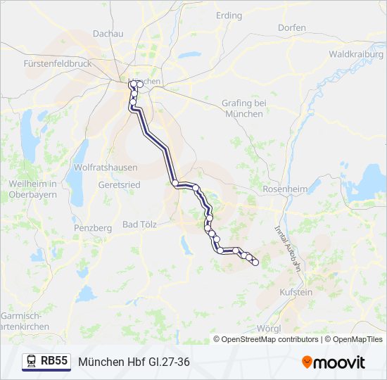 rb55 Route: Schedules, Stops & Maps - München Hbf Gl.27-36 (Updated)