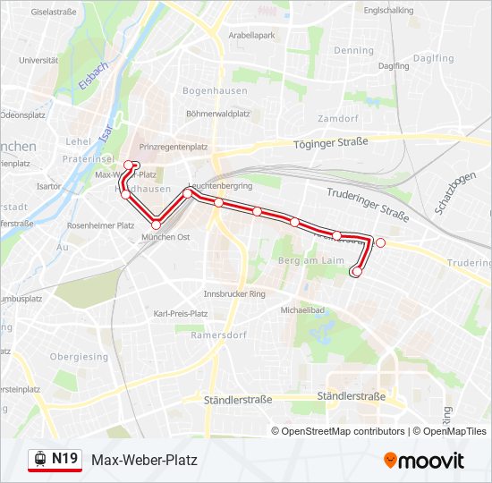 n19 Route: Schedules, Stops & Maps - Max-Weber-Platz (Updated)