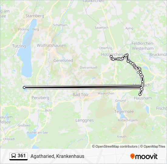 361 Route: Schedules, Stops & Maps - Agatharied, Krankenhaus (Updated)
