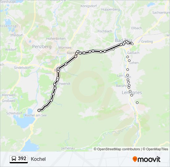 392 Route: Schedules, Stops & Maps - Kochel (Updated)