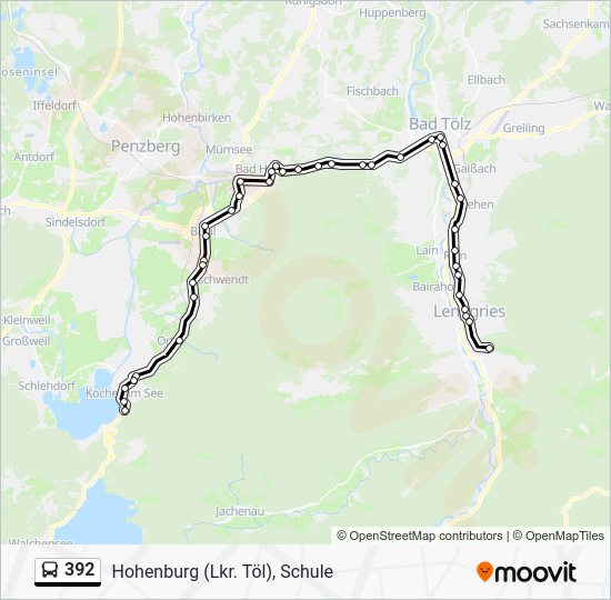 392 Route: Schedules, Stops & Maps - Hohenburg (Lkr. Töl), Schule (Updated)