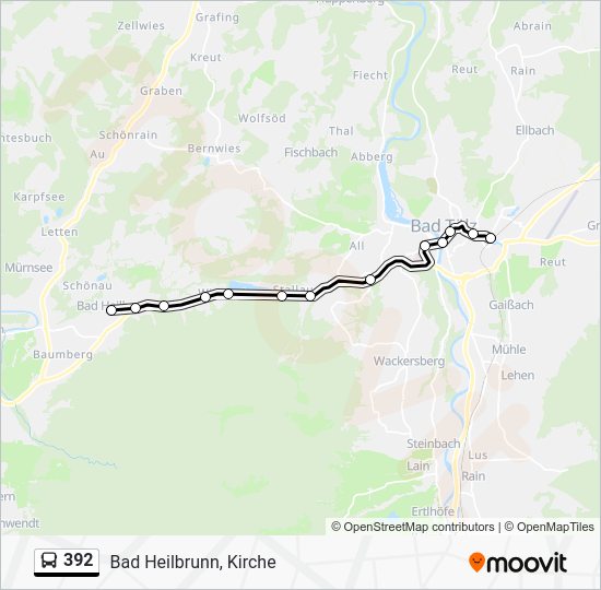 392 Route: Schedules, Stops & Maps - Bad Heilbrunn, Kirche (Updated)