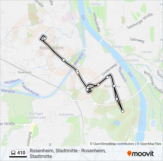 410 Route: Schedules, Stops & Maps - Rosenheim, Stadtmitte (Updated)