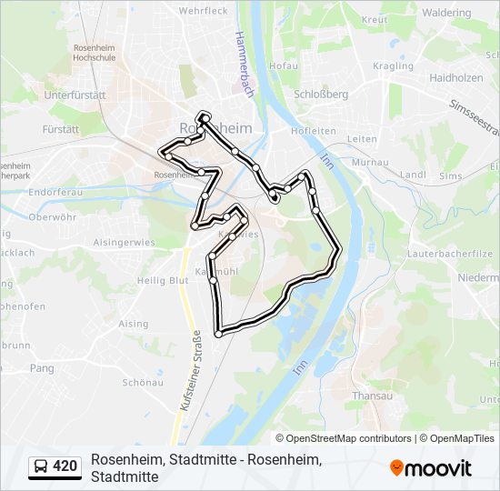 420 Route: Schedules, Stops & Maps - Rosenheim, Stadtmitte (Updated)