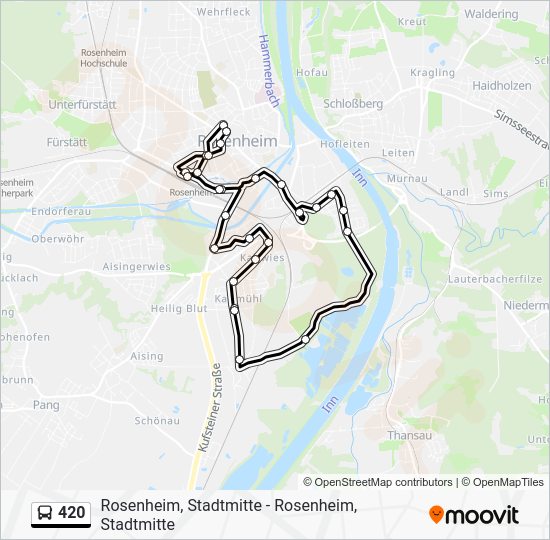 420 Route: Schedules, Stops & Maps - Rosenheim, Stadtmitte (Updated)